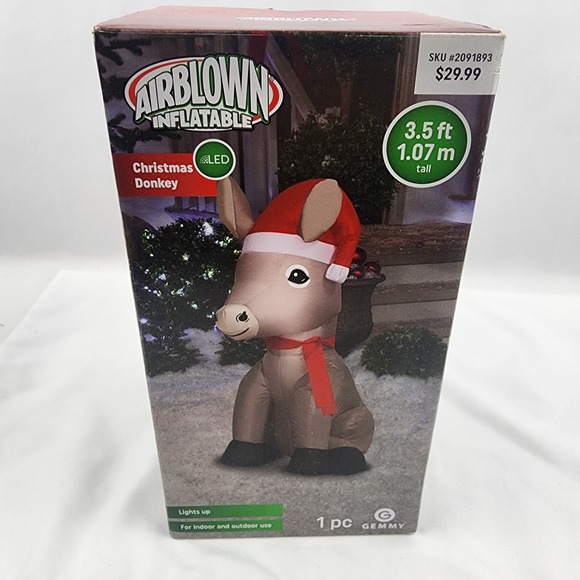 Gemmy | Holiday | Gemmy Donkey Santa Led Christmas Inflatable Yard ...